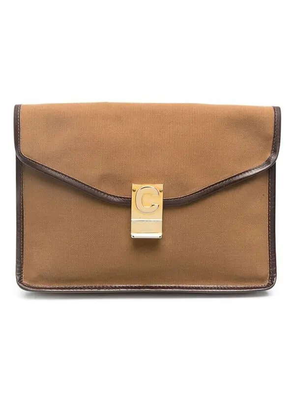 Celine Logo Plaque Clutch Bag