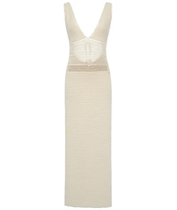 Valentino Garavani Cotton-knit Midi Dress