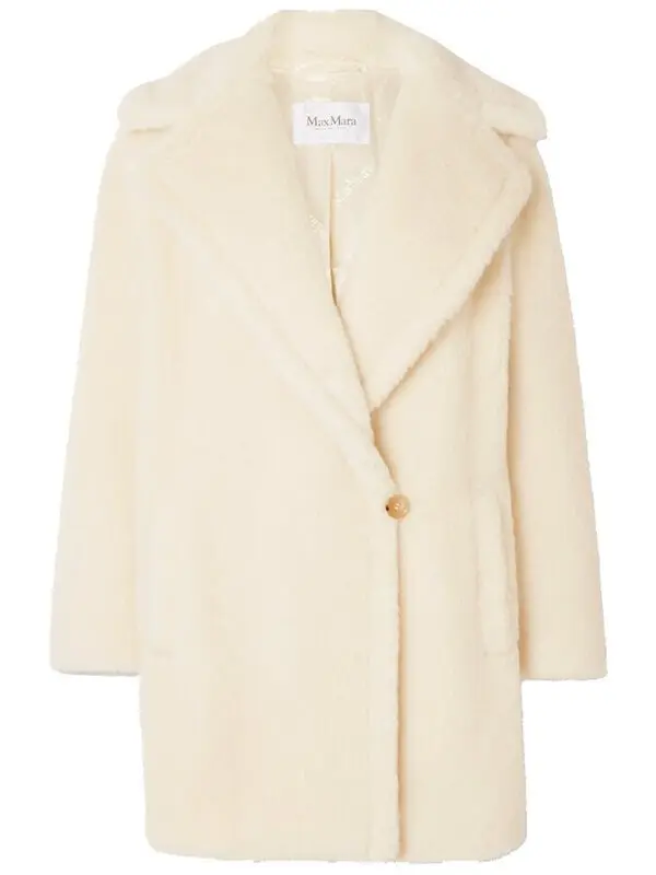 Max Mara Teddy Bear Icon Short Alpaca, Wool, And Silk-blend Coat