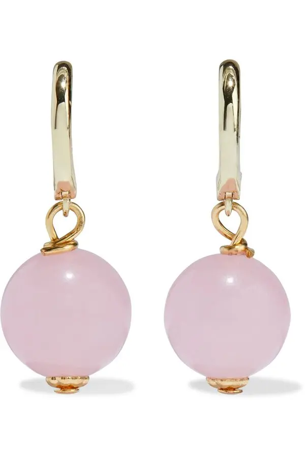 Iris & Ink Kerry 18-karat Gold-plated Quartz Earrings