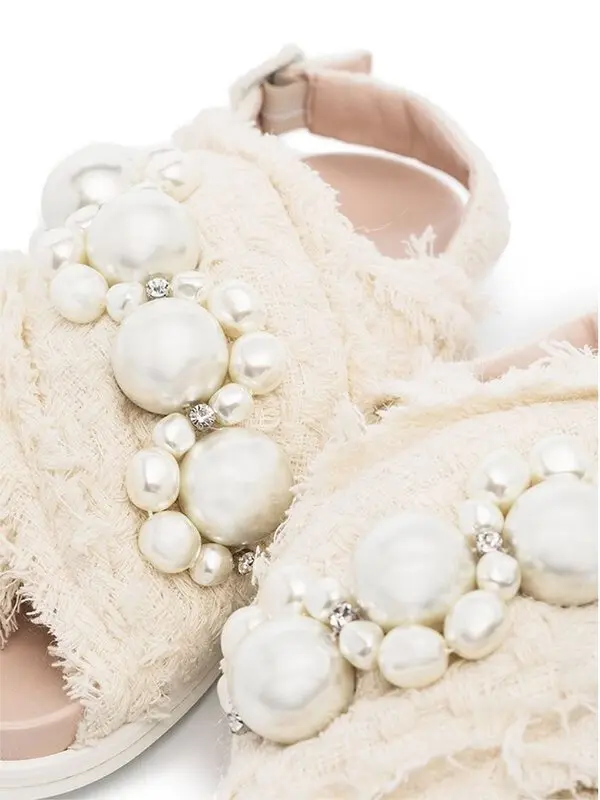 Simone Rocha Pearl-embellished Slingback Sandals