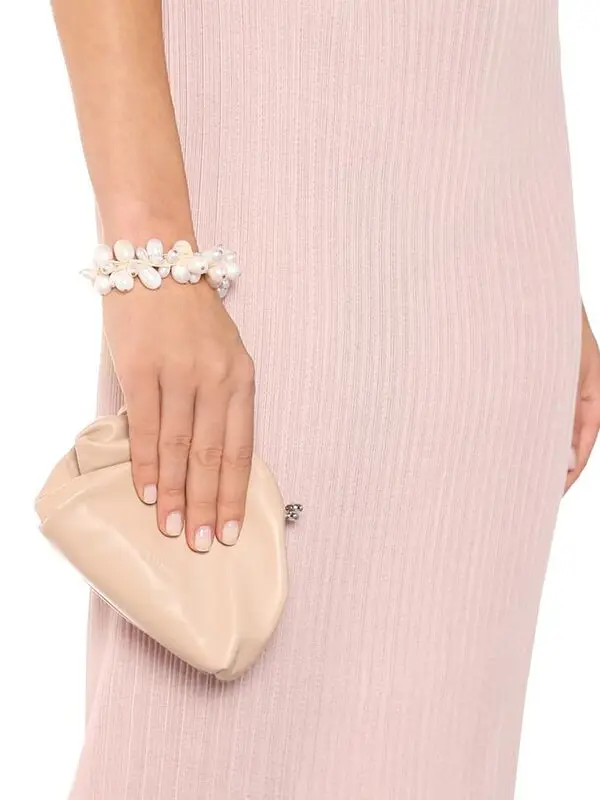 JIL SANDER Silk And Faux Pearl Bracelet