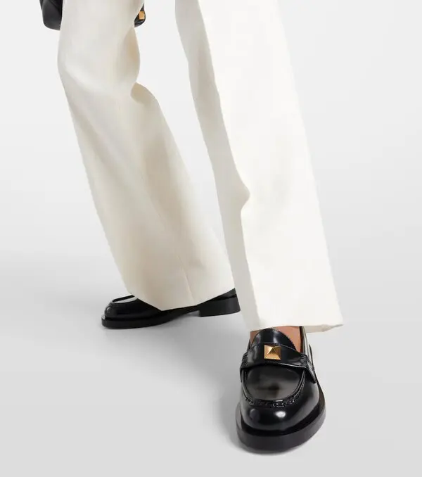 Valentino Garavani Roman Stud Leather Loafers