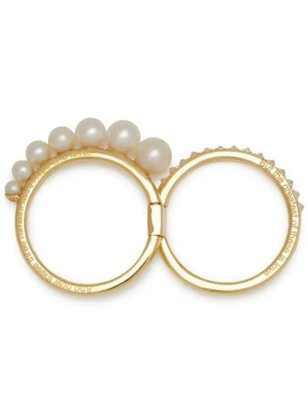 LAUREN X KHOO Diamond Pearl Mitosis Ring