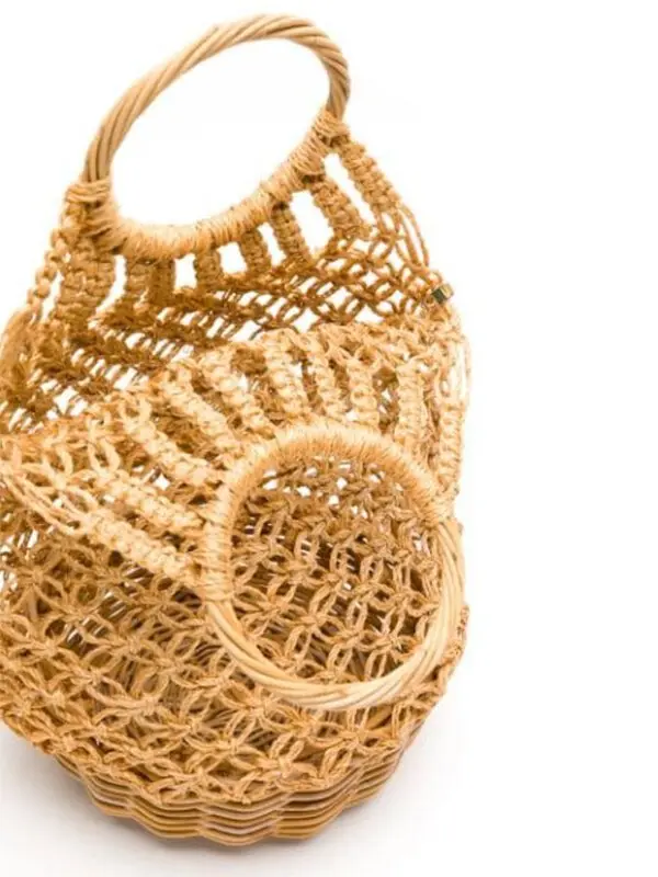 Serpui Macramé Bucket Bag