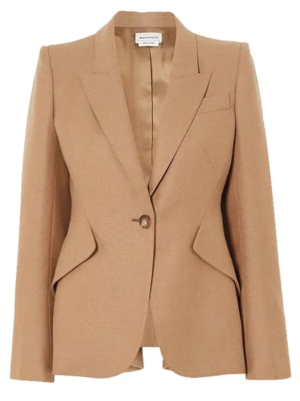 Alexander McQueen Ruffled Wool Blazer