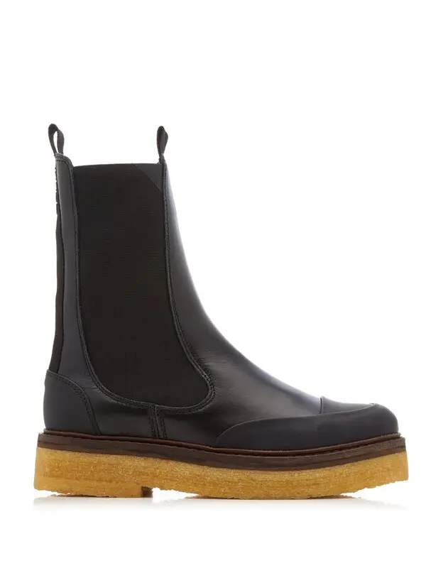 GANNI Leather Chelsea Boots