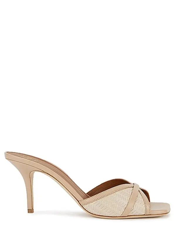 MALONE SOULIERS Perla 70 Sand Leather Mules