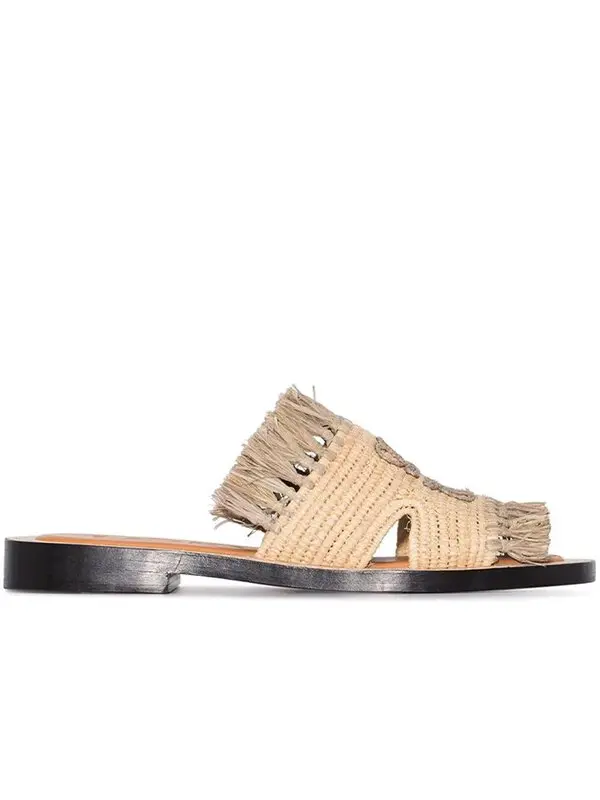Loewe Logo Woven Mules