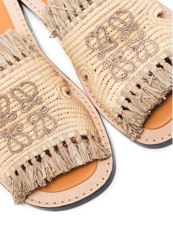 Loewe Logo Woven Mules