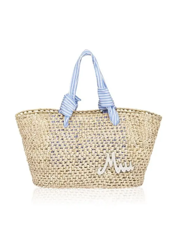 Miu Miu Crocheted Palm Tote Bag