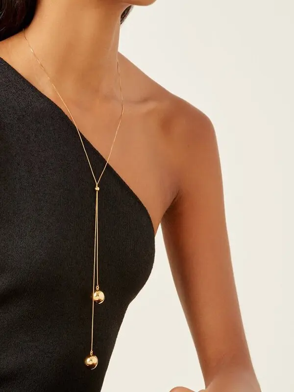 Bottega Veneta Multi Layer Metal Necklace
