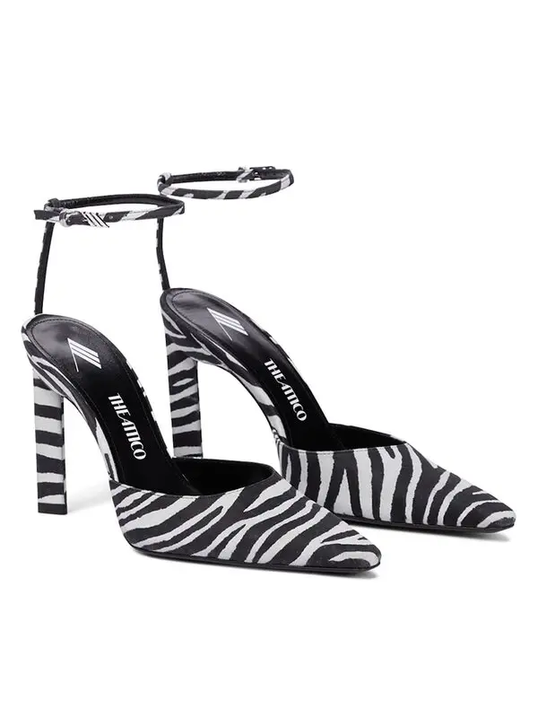 Attico Amber Zebra-print Suede Pumps