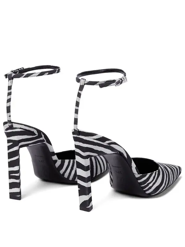 Attico Amber Zebra-print Suede Pumps
