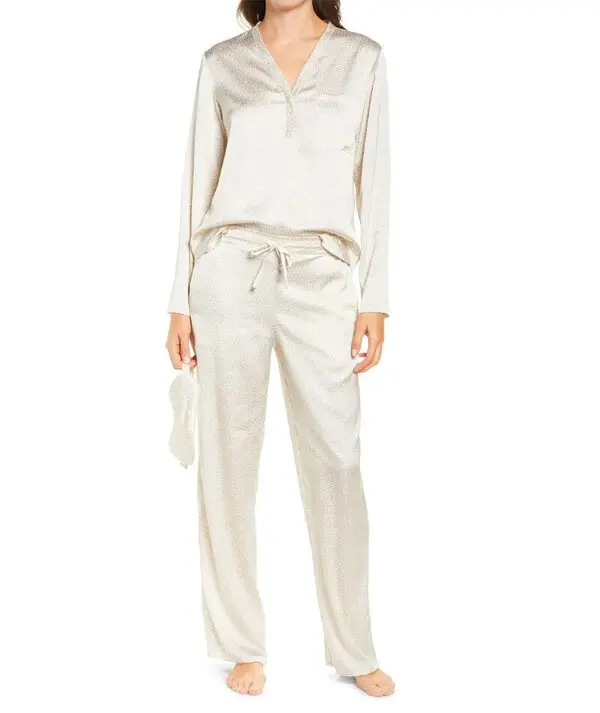 Barefoot Dreams Washed Satin Eyemask & Pajamas