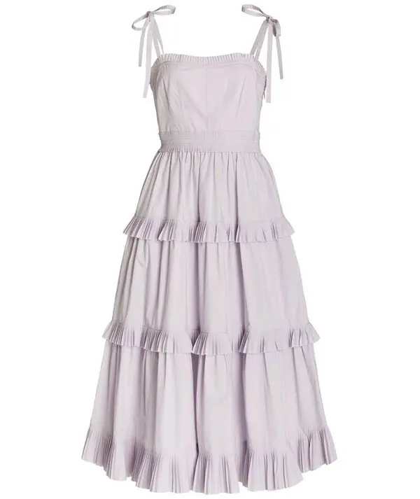 Ulla Johnson Lune Tiered Cotton Midi Dress