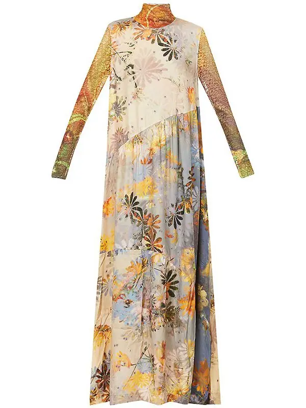 Collina Strada Ritual Floral-print Recycled-cellulosic Maxi Dress