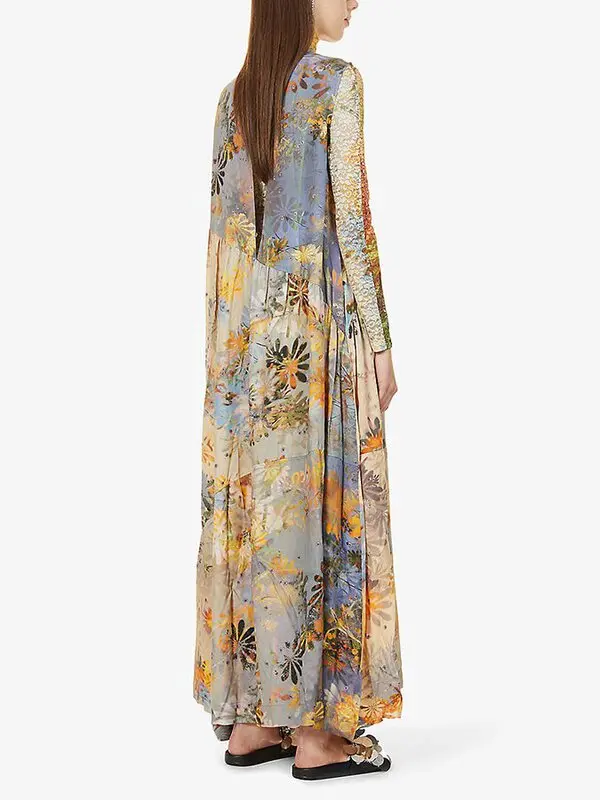Collina Strada Ritual Floral-print Recycled-cellulosic Maxi Dress