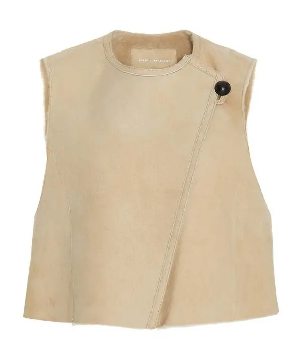 Isabel Marant Cassylia Shearling-lined Leather Vest