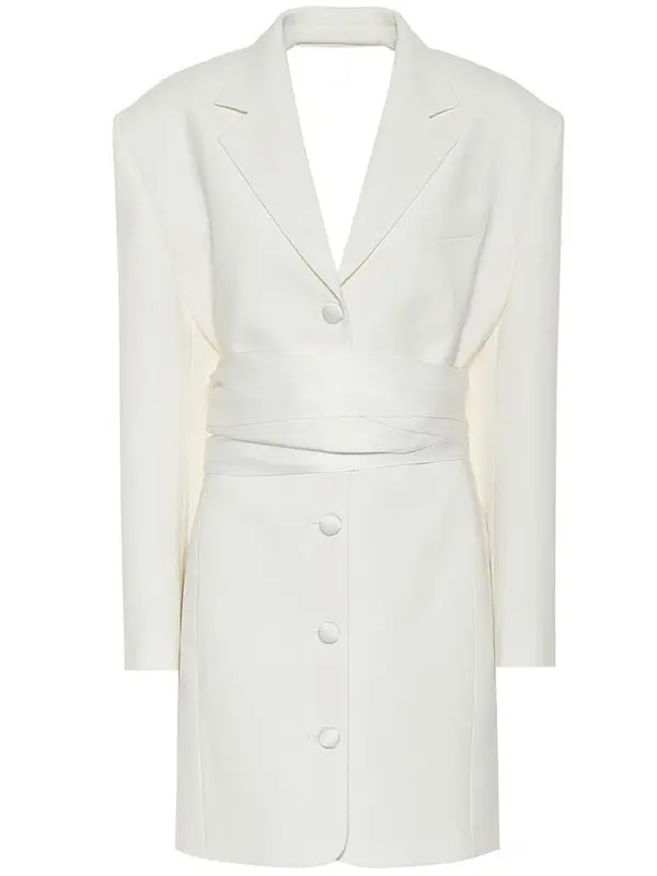 Magda Butrym Wool And Silk Blazer Minidress