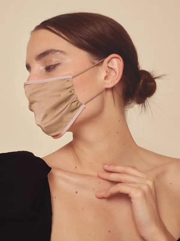 Johanna Ortiz Exclusive Kate Is Wearing Satin-lined Silk Charmeuse Face Mask