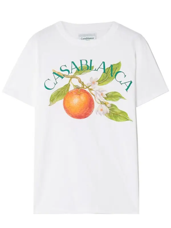 Casablanca Printed Cotton-jersey T-shirt