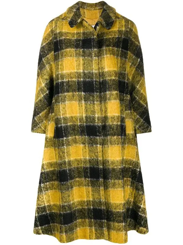Red Valentino Checked Swing Coat