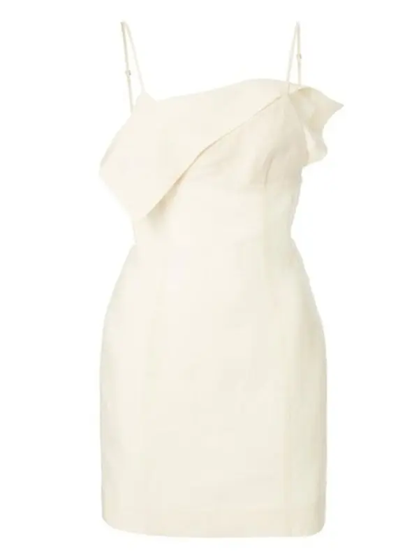 Jacquemus Bahia Draped Crepe Mini Dress
