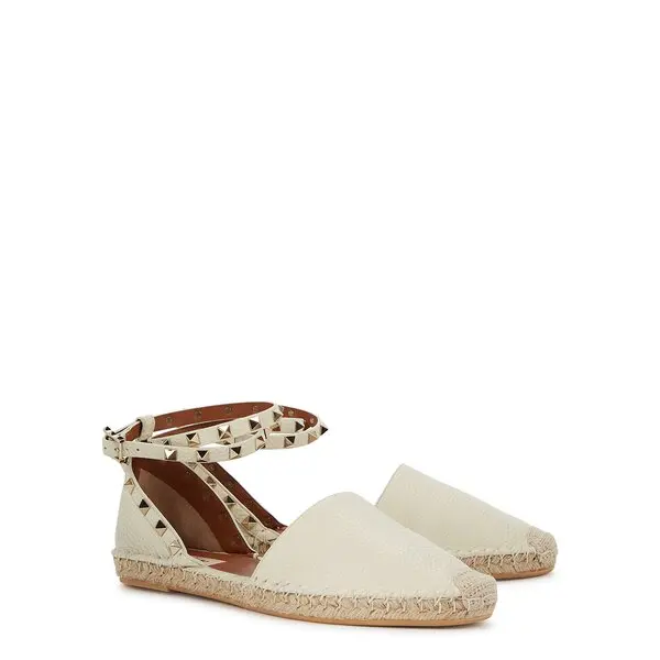 Valentino Garavani Rockstud Leather Espadrilles