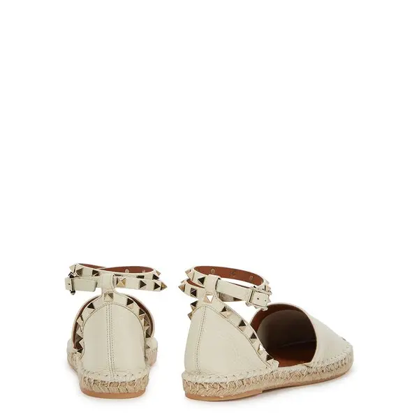 Valentino Garavani Rockstud Leather Espadrilles