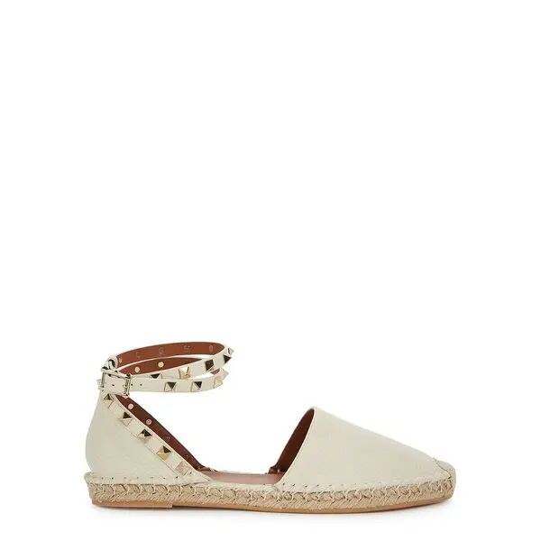 Valentino Garavani Rockstud Leather Espadrilles