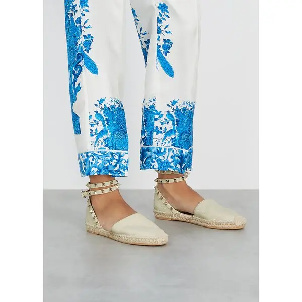 Valentino Garavani Rockstud Leather Espadrilles