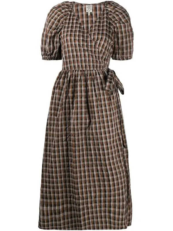 Baum Und Pferdgarten Gingham-check Wrap Dress