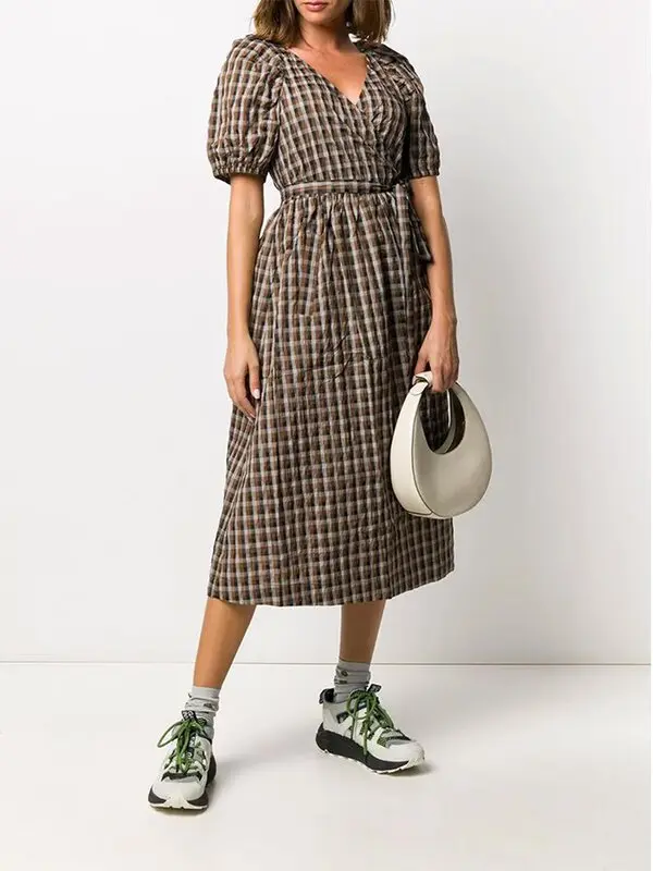 Baum Und Pferdgarten Gingham-check Wrap Dress
