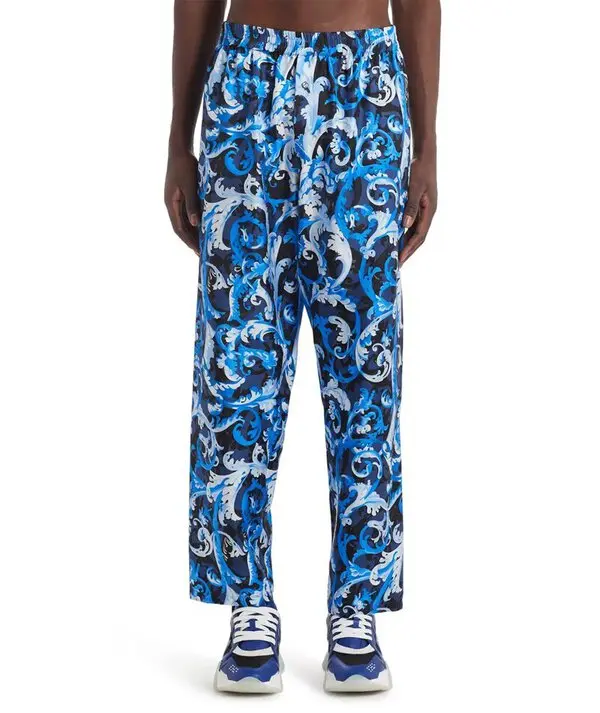 Versace Baroccoflage Silk Twill Pajama Pants