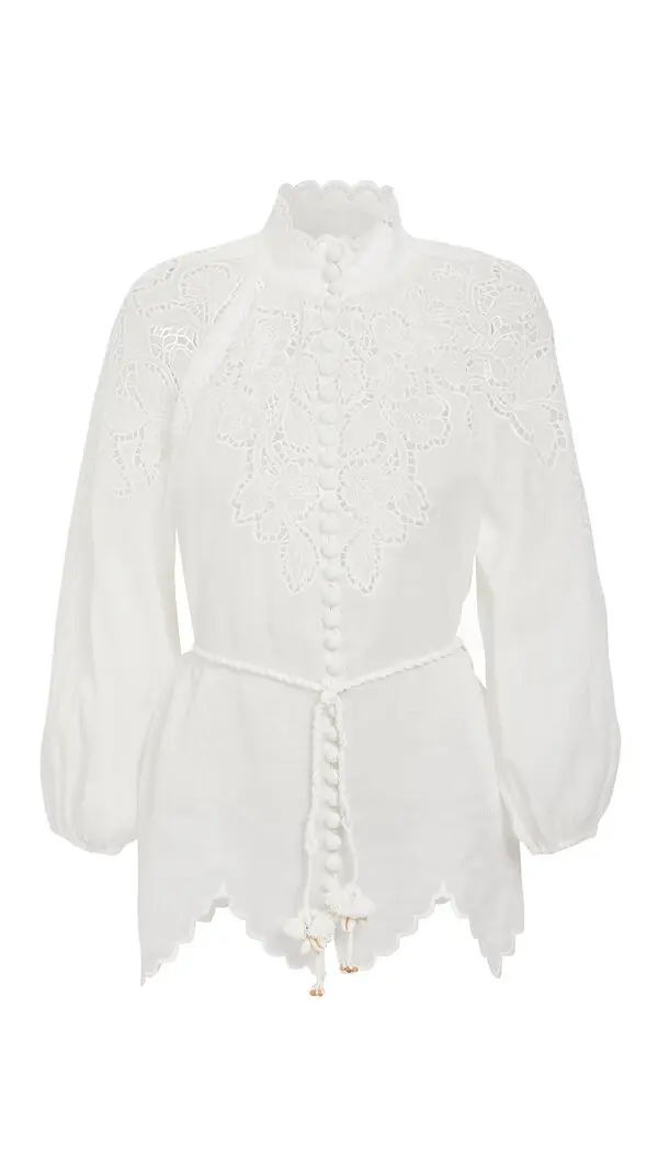 Zimmermann Carnaby Scallop Blouse
