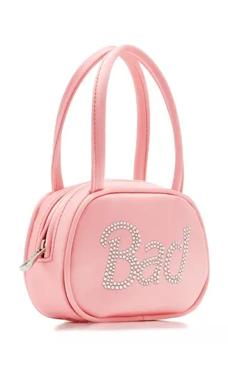 Amina Muaddi Super Amini Baddie Satin Top Handle Bag