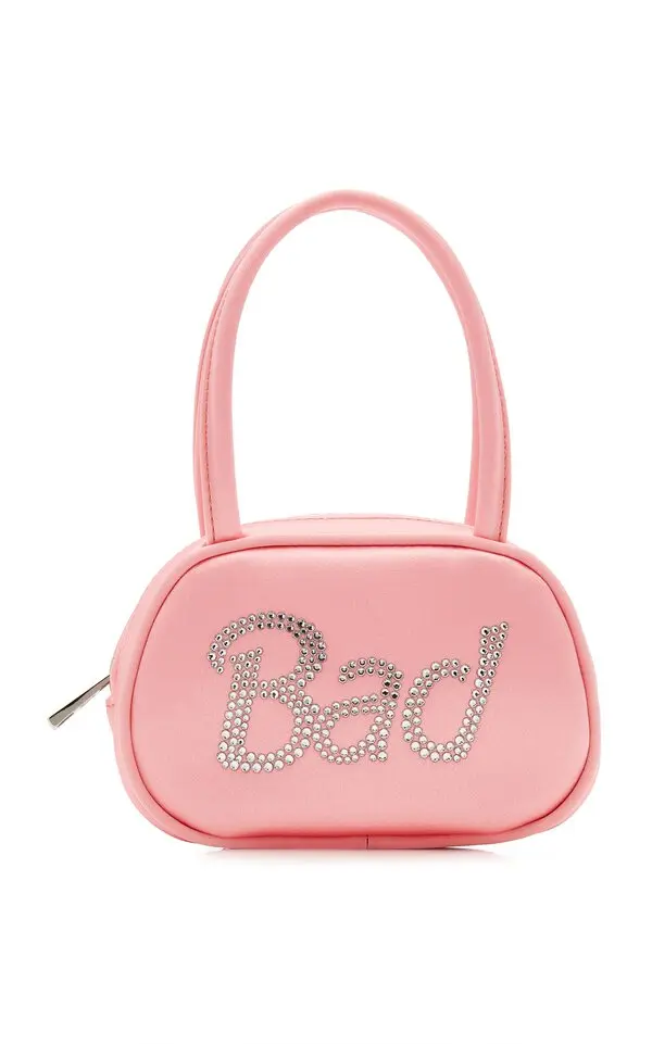 Amina Muaddi Super Amini Baddie Satin Top Handle Bag