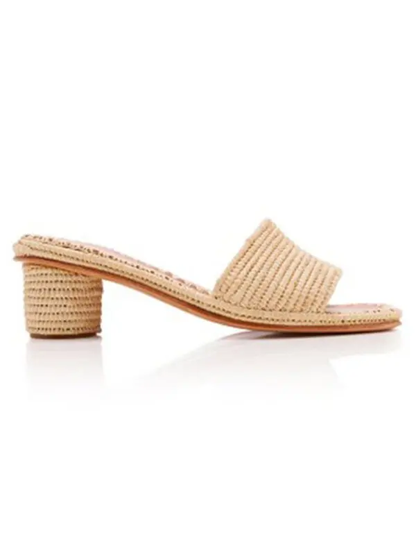 Carrie Forbes Bou Raffia Heeled Mule