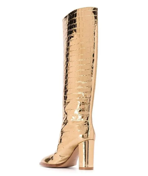 GIANVITO ROSSI Metallic Knee-high Boots