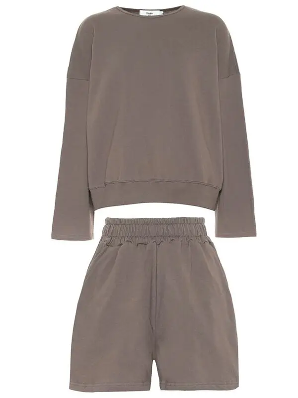 THE FRANKIE SHOP Jamie Cotton Sweatshirt And Shorts Set