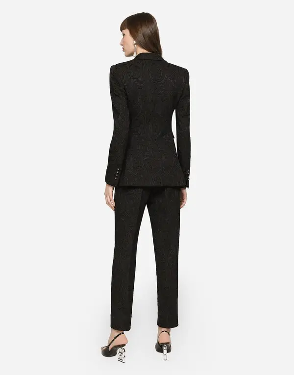 Dolce & Gabbana Ornamental Jacquard Turlington Blazer - Black