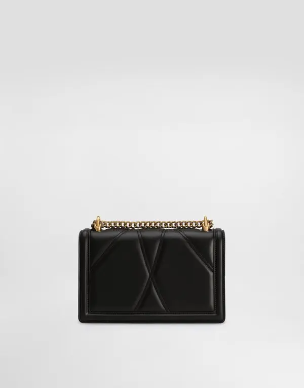Dolce & Gabbana Medium Devotion Bag In Quilted Nappa Leather - Black