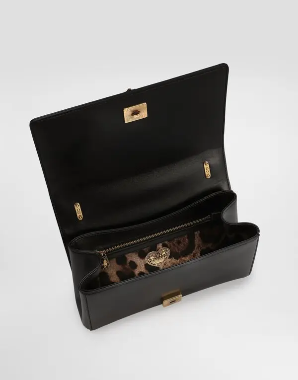 Dolce & Gabbana Medium Devotion Bag In Quilted Nappa Leather - Black