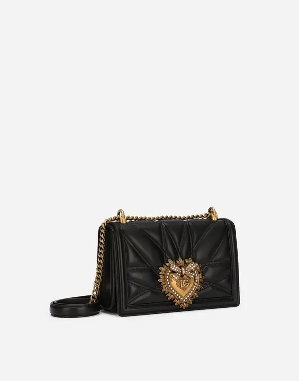 Dolce & Gabbana Medium Devotion Bag In Quilted Nappa Leather