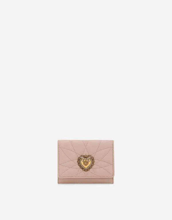 Dolce & Gabbana Devotion French Flap Wallet - Pale Pink