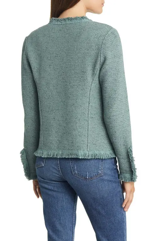 NIC+ZOE Fringe Tweed Jacket