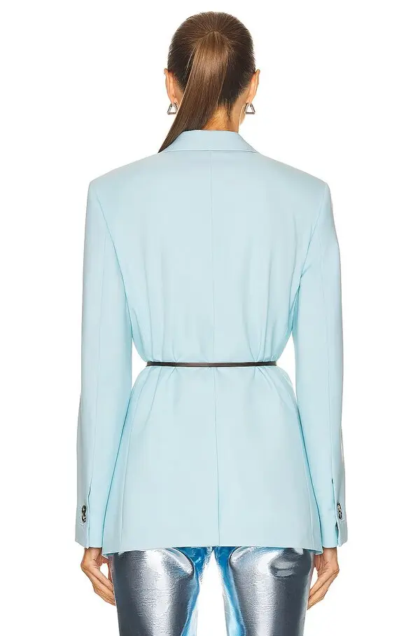 Bottega Veneta Tailored Blazer Jacket In Baby Blue