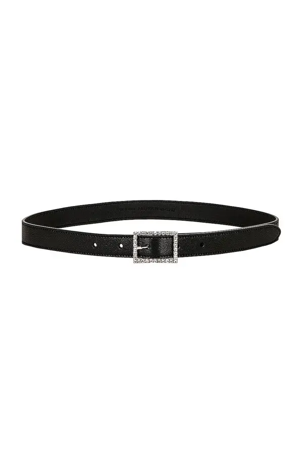 Saint Laurent Strass Belt - Nero & Crystal