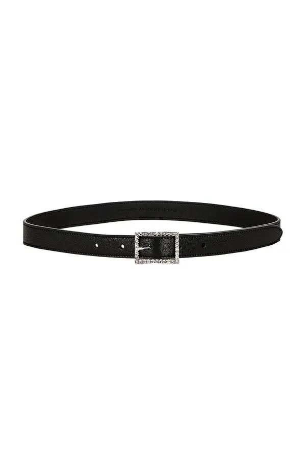 Saint Laurent Strass Belt - Nero & Crystal